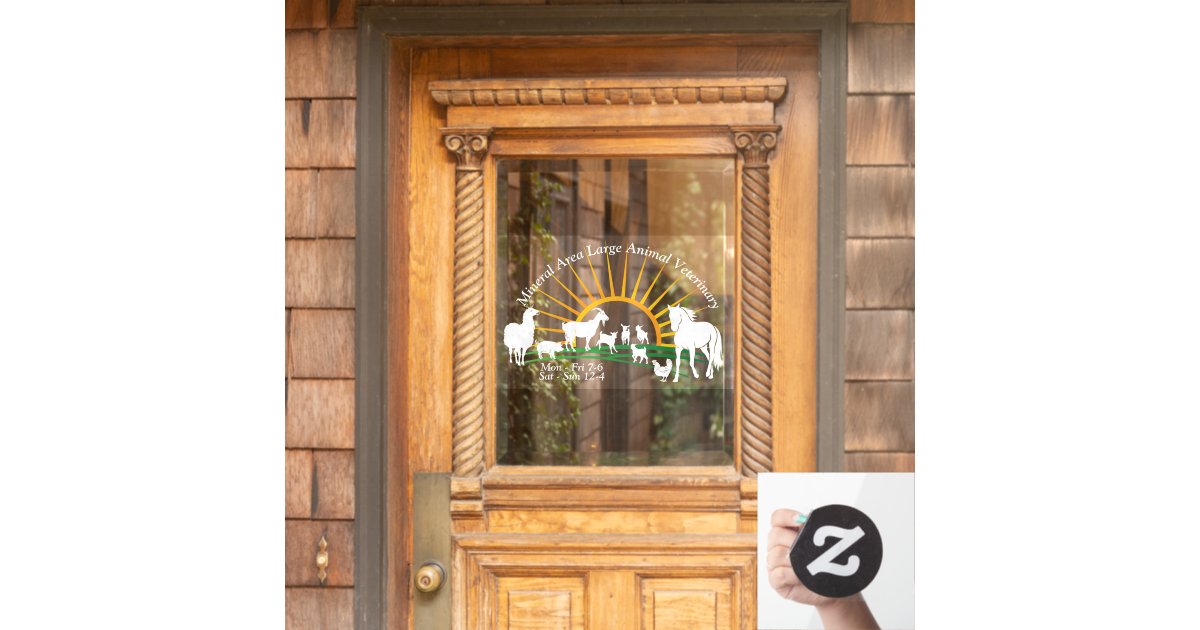 Farm Veterinary Office Window Cling | Zazzle