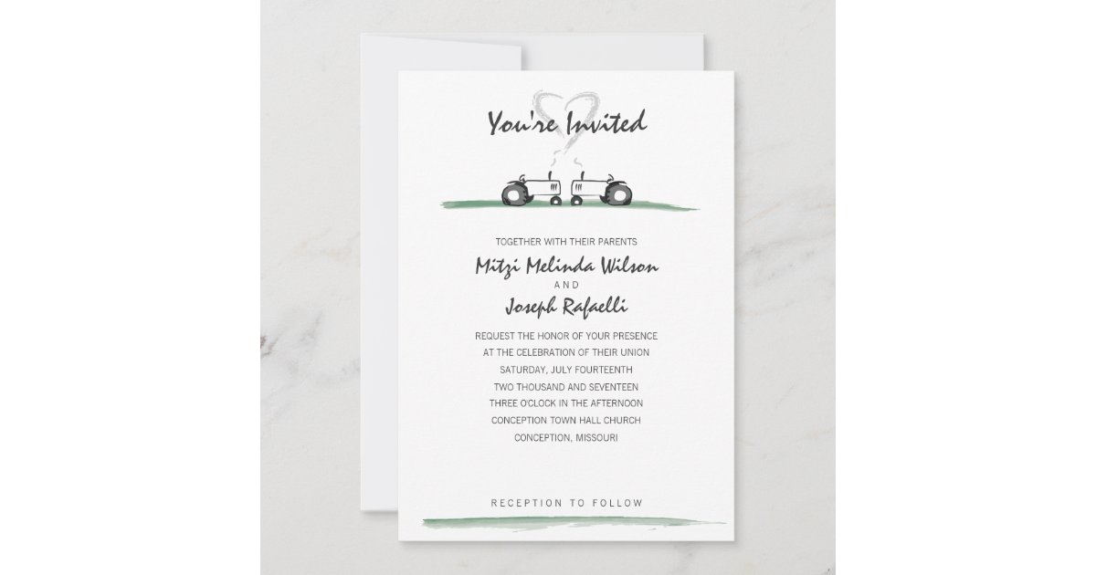 Farm Wedding Invitation -- Classic Style | Zazzle