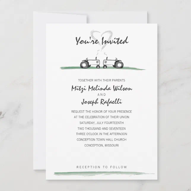 Farm Wedding Invitation -- Classic Style | Zazzle