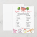 Farm - What's in your purse baby shower game | Zazzle