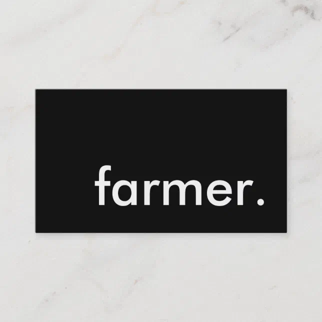 farmer. business card | Zazzle
