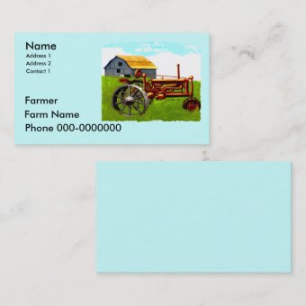 Farmer business card | Zazzle