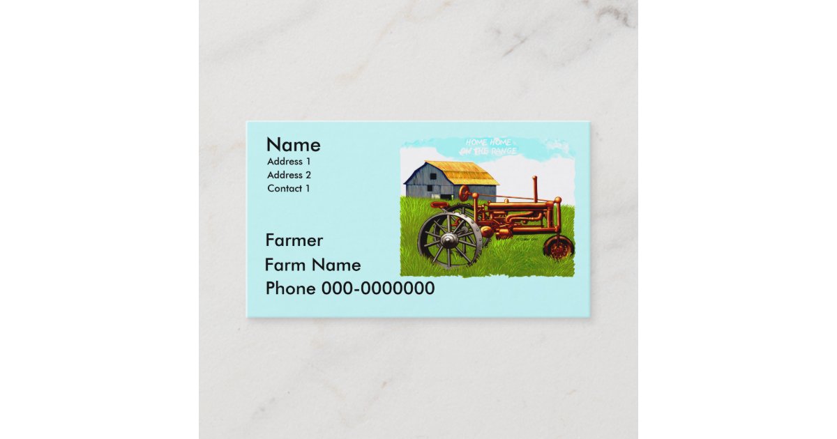 Farmer business card | Zazzle