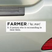 farmer definition white bumper sticker | Zazzle