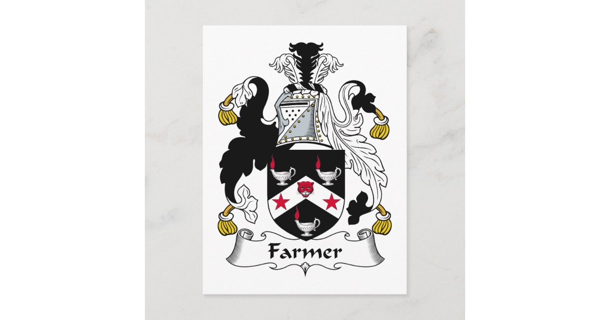 Farmer Family Crest Postcard | Zazzle