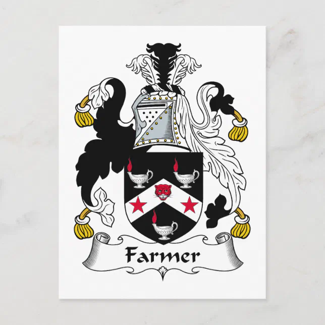 Farmer Family Crest Postcard | Zazzle
