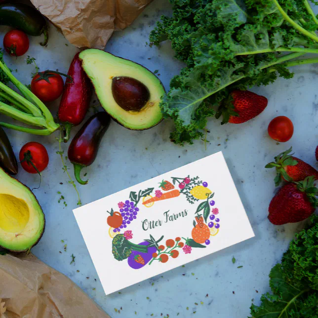 FARMER GARDENING Modern Landscaping Gardener Veg Business Card | Zazzle