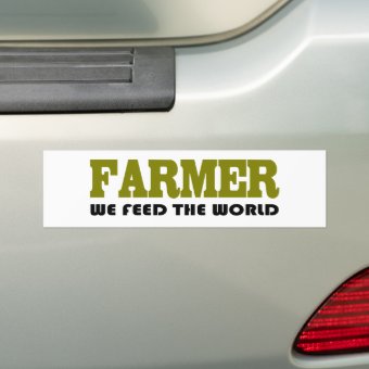 Farmer Occupation Bumper Sticker | Zazzle