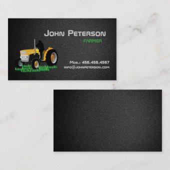 Farmer Village Farming Agriculture Tractor Business Card | Zazzle