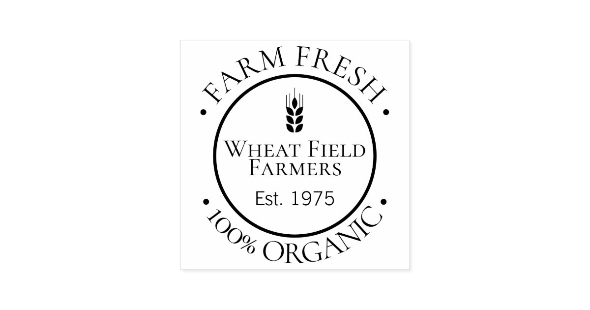 Farmers 100 Percent Organic Food personalized Self-inking Stamp | Zazzle