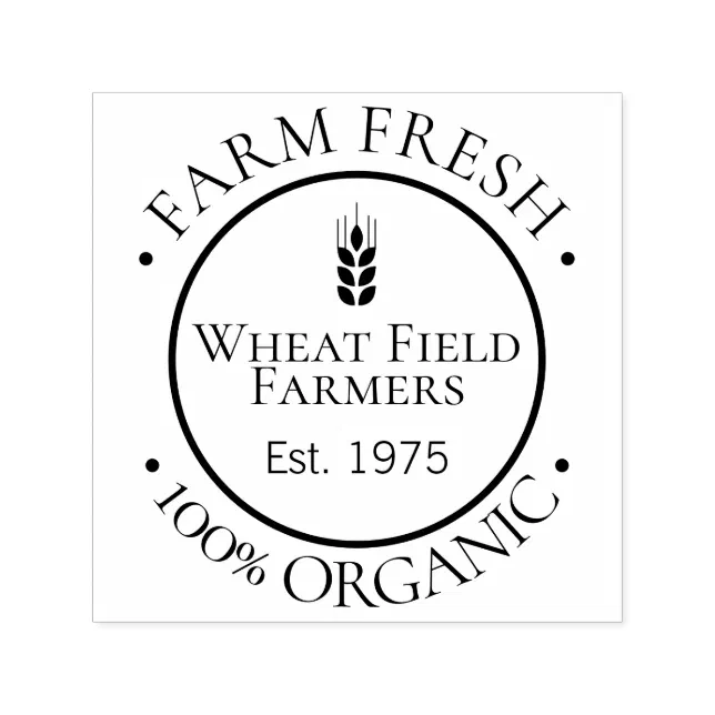 Farmers 100 Percent Organic Food personalized Self-inking Stamp | Zazzle