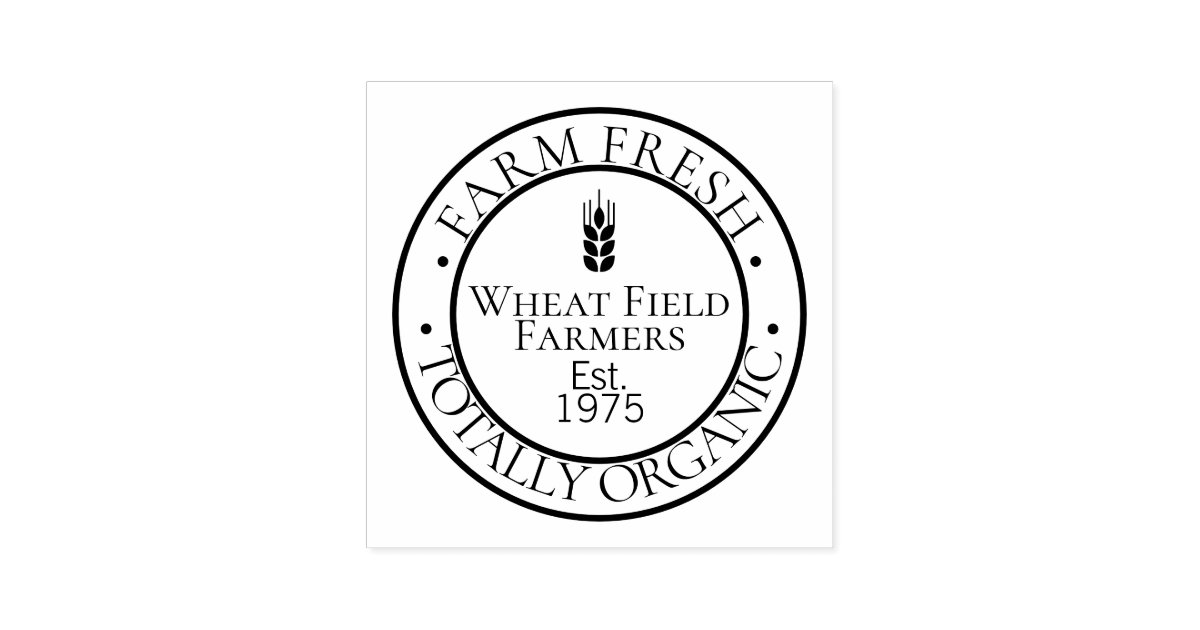 Farmers 100 Percent Organic Food Self-inking Stamp | Zazzle