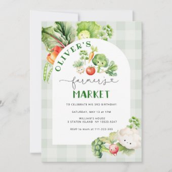 Farmers market birthday invitation. Locally grown Invitation | Zazzle