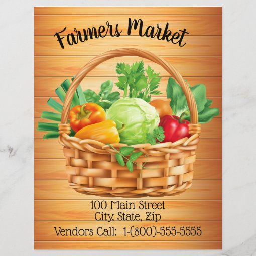 Farmers Market Business Promotional Flyer | Zazzle