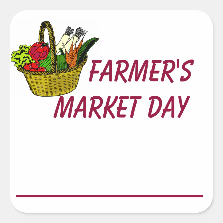 Farmer's Market Day Planning Sticker | Zazzle