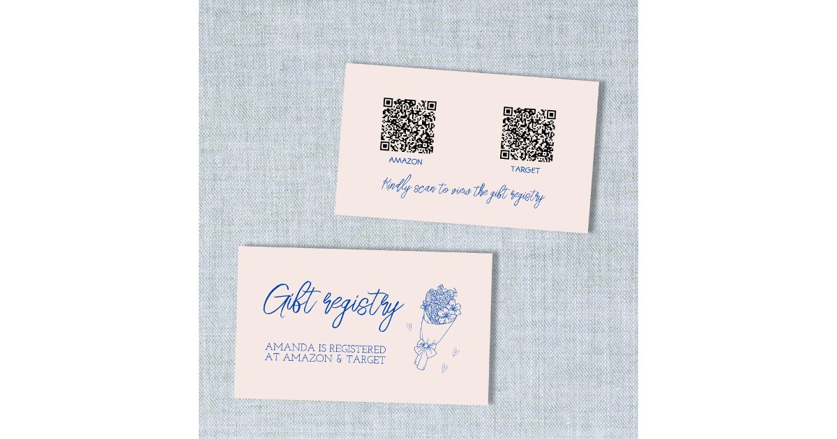 Farmer's Market Gift Reqistry QR Code Enclosure Card | Zazzle