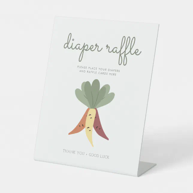 Farmers Market Locally Grown Diaper Raffle Sign | Zazzle
