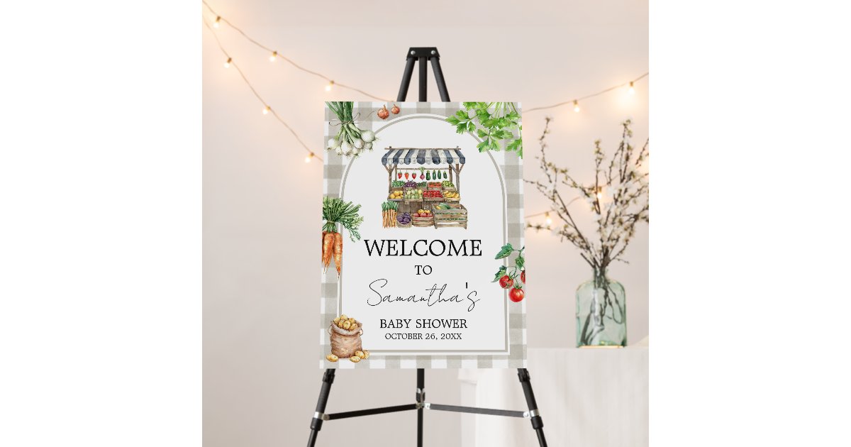 Farmers Market Locally Grown Welcome Sign | Zazzle