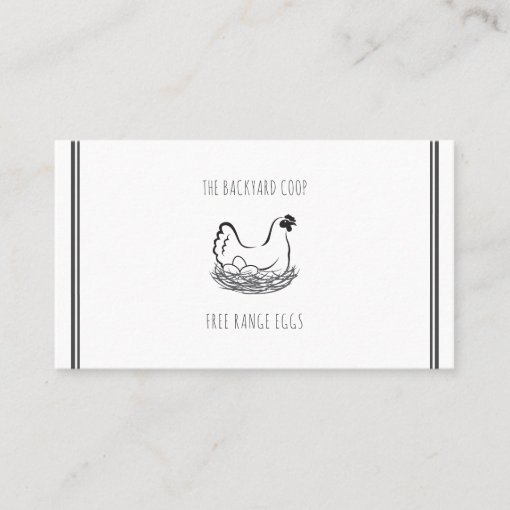 Farmhouse Backyard Chicken Eggs QR Code Business Card | Zazzle