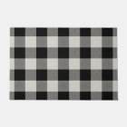 Black and White Buffalo Check Doormat | Zazzle.com