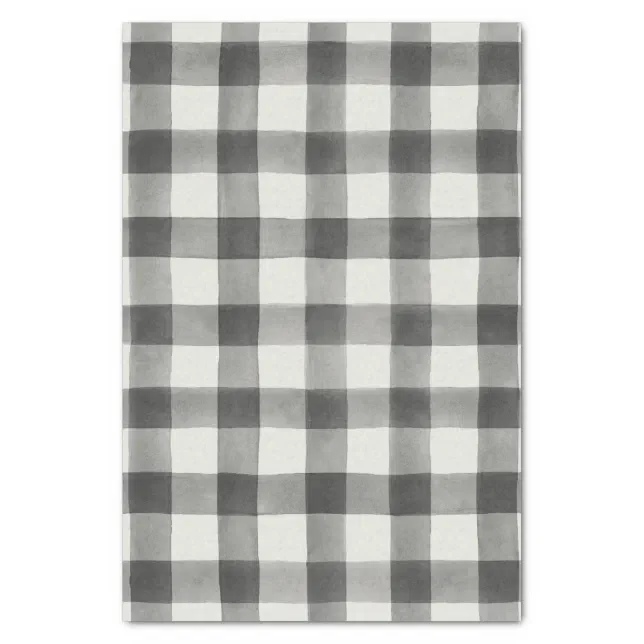 Farmhouse Black & White Buffalo Plaid Tissue Paper | Zazzle
