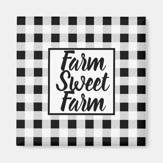 Farmhouse Buffalo Check Magnet | Zazzle