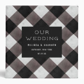 Farmhouse Buffalo Plaid Check Wedding Photo Album 3 Ring Binder | Zazzle