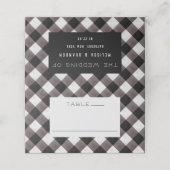 Farmhouse Buffalo Plaid Check Wedding Table Number Place Card | Zazzle