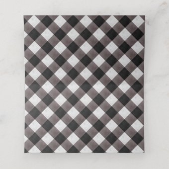 Farmhouse Buffalo Plaid Check Wedding Table Number Place Card | Zazzle