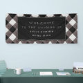 Farmhouse Buffalo Plaid Check Wedding Welcome Banner | Zazzle