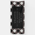 Farmhouse Buffalo Plaid Check Wedding Welcome Banner | Zazzle