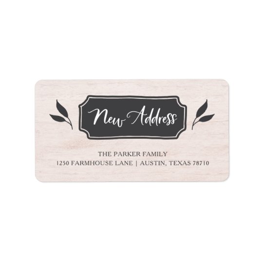 Farmhouse | Change of Address Label | Zazzle.com