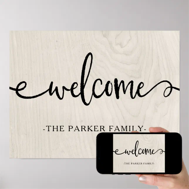 Farmhouse Chic | Welcome Poster | Zazzle