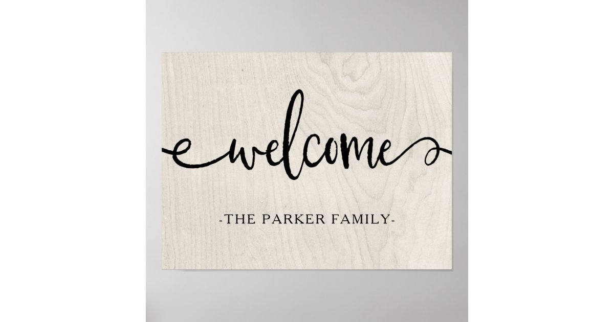 Farmhouse Chic | Welcome Poster | Zazzle