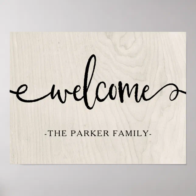 Farmhouse Chic | Welcome Poster | Zazzle
