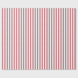 Farmhouse Cottage Rustic Red Ticking Stripe Gift Wrapping Paper | Zazzle