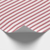 Farmhouse Cottage Rustic Red Ticking Stripe Gift Wrapping Paper | Zazzle