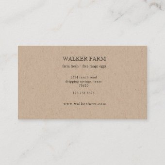 Farmhouse Elegant Business Card | Zazzle