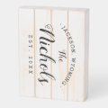 Farmhouse Family Name Shiplap Look Wooden Box Sign | Zazzle