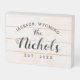 Farmhouse Family Name Shiplap Look Wooden Box Sign | Zazzle