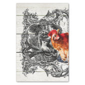 Farmhouse Floral Rhode Island Red Chickens Tissue Paper | Zazzle
