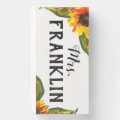 Farmhouse Floral Teacher's Name Wood Desk Sign | Zazzle