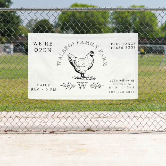 Farmhouse Fresh Products Farm Fresh Banner | Zazzle