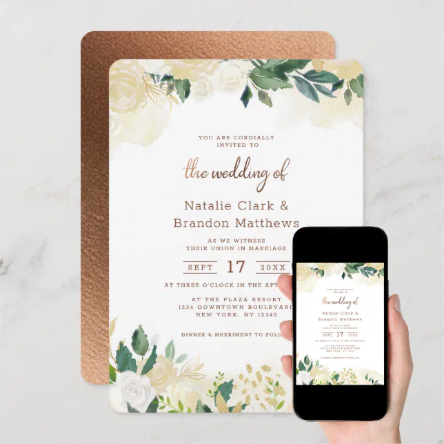 Farmhouse Fresh Rustic Country Autumn Wedding Invitation | Zazzle