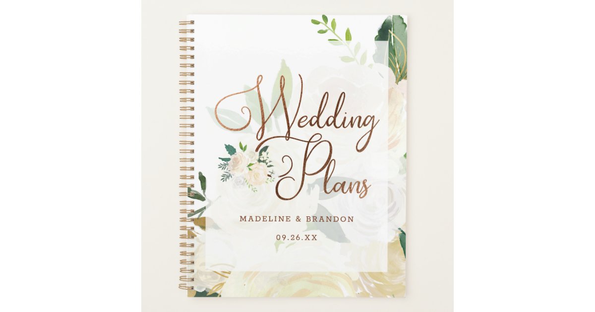 Farmhouse Fresh Rustic Country Fall Wedding Plans Planner | Zazzle