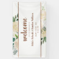 Farmhouse Fresh Rustic Country Floral Welcome Banner | Zazzle
