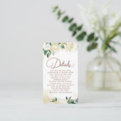 Farmhouse Fresh Rustic Country Wedding Details Enclosure Card | Zazzle