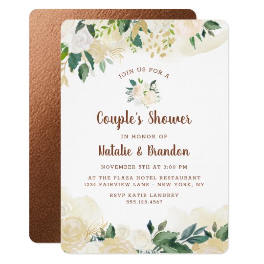 Farmhouse Fresh Rustic Couple's Wedding Shower Invitation | Zazzle.com