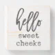 Farmhouse Hello Sweet Cheeks Bathroom Wood Sign | Zazzle