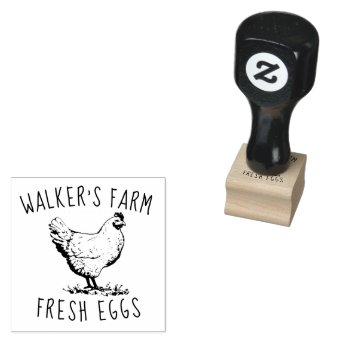 Farmhouse Hen | Egg Stamp | Zazzle